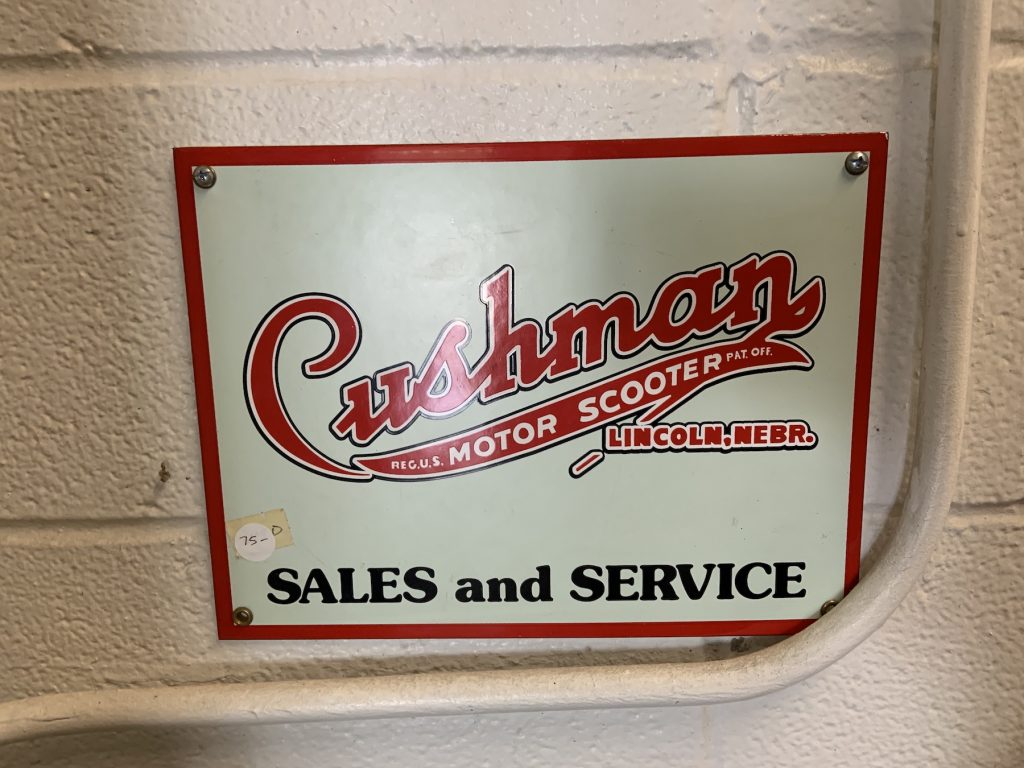 Cushman Motor Scooter Porcelain Sign – Texas Trucks and Classics