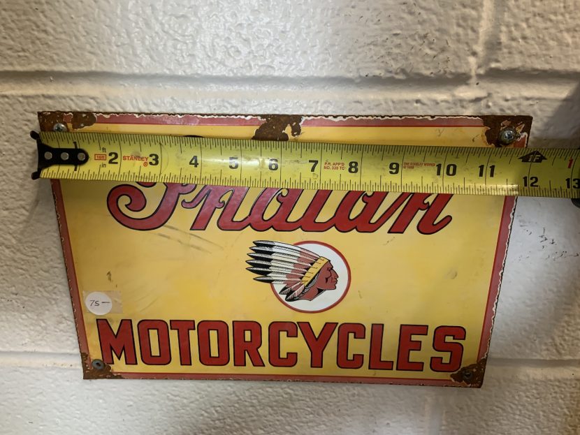 Porcelain Indian Motorcycles Sign – Texas Trucks and Classics