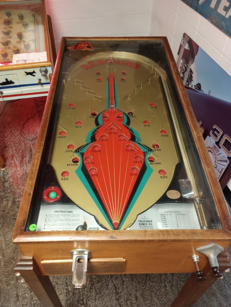 1934 Rebound Pinball Machine – Texas Trucks and Classics