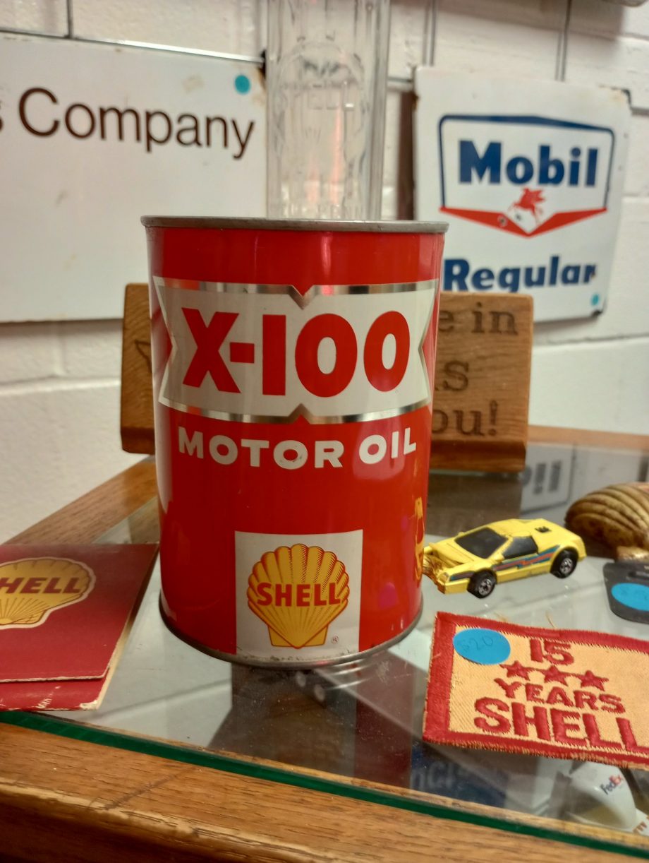 Shell X-100 Motor Oil Can – Texas Trucks and Classics