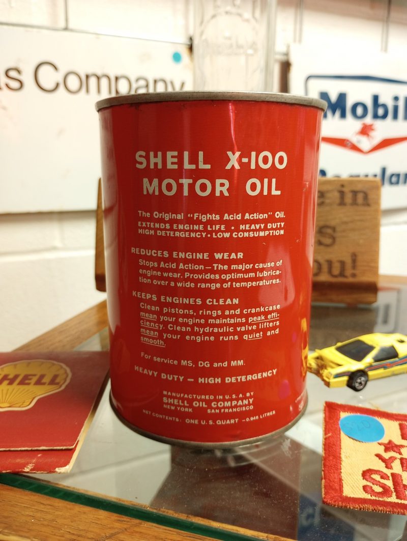 Shell X-100 Motor Oil Can – Texas Trucks and Classics