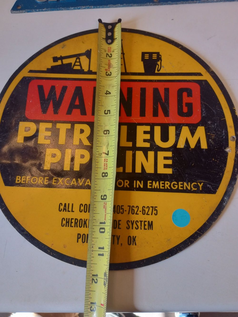 Warning Petroleum Pipeline Sign – Texas Trucks and Classics