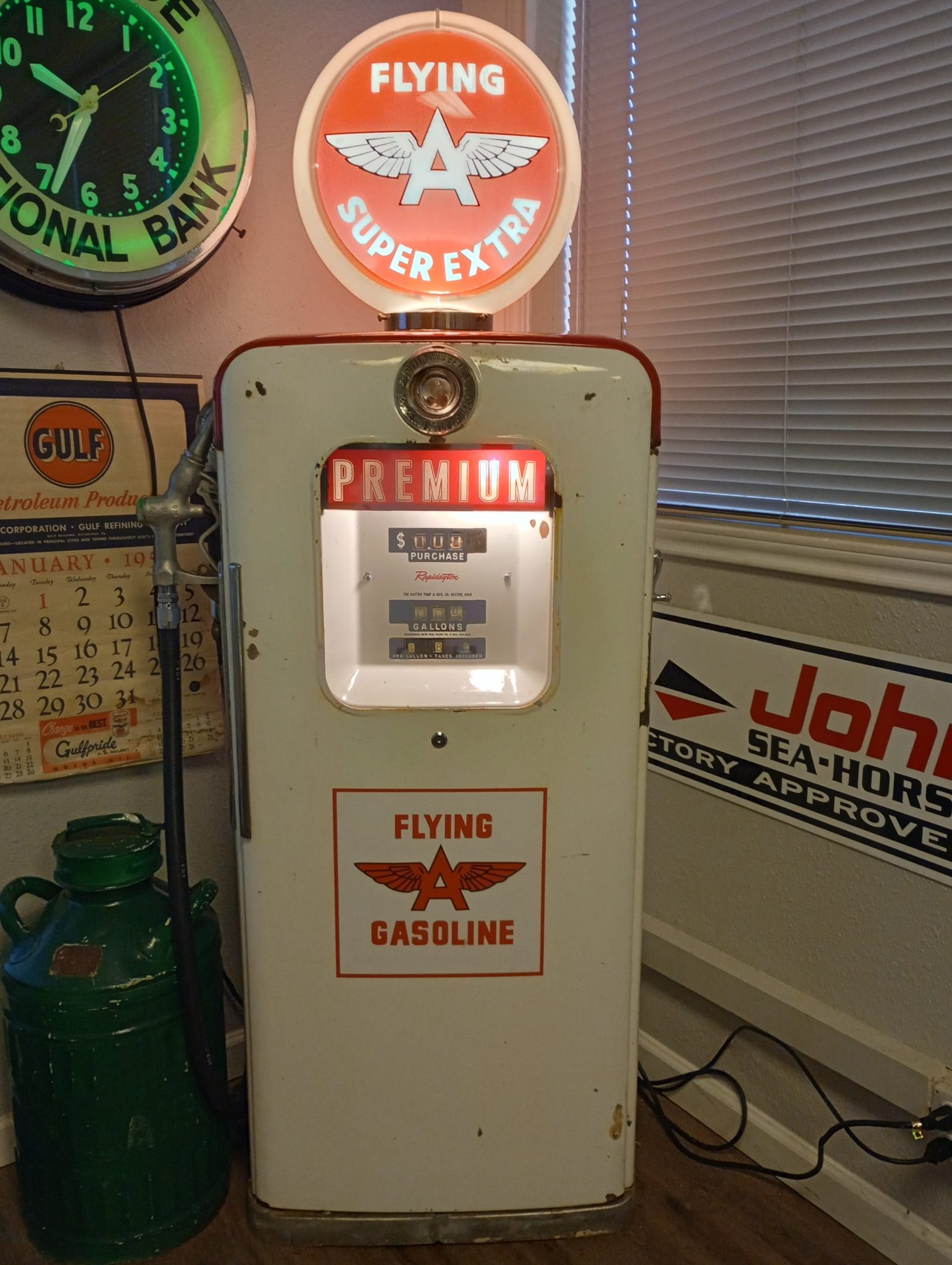 Rapidayton 1510 Flying A Gas Pump – Texas Trucks and Classics
