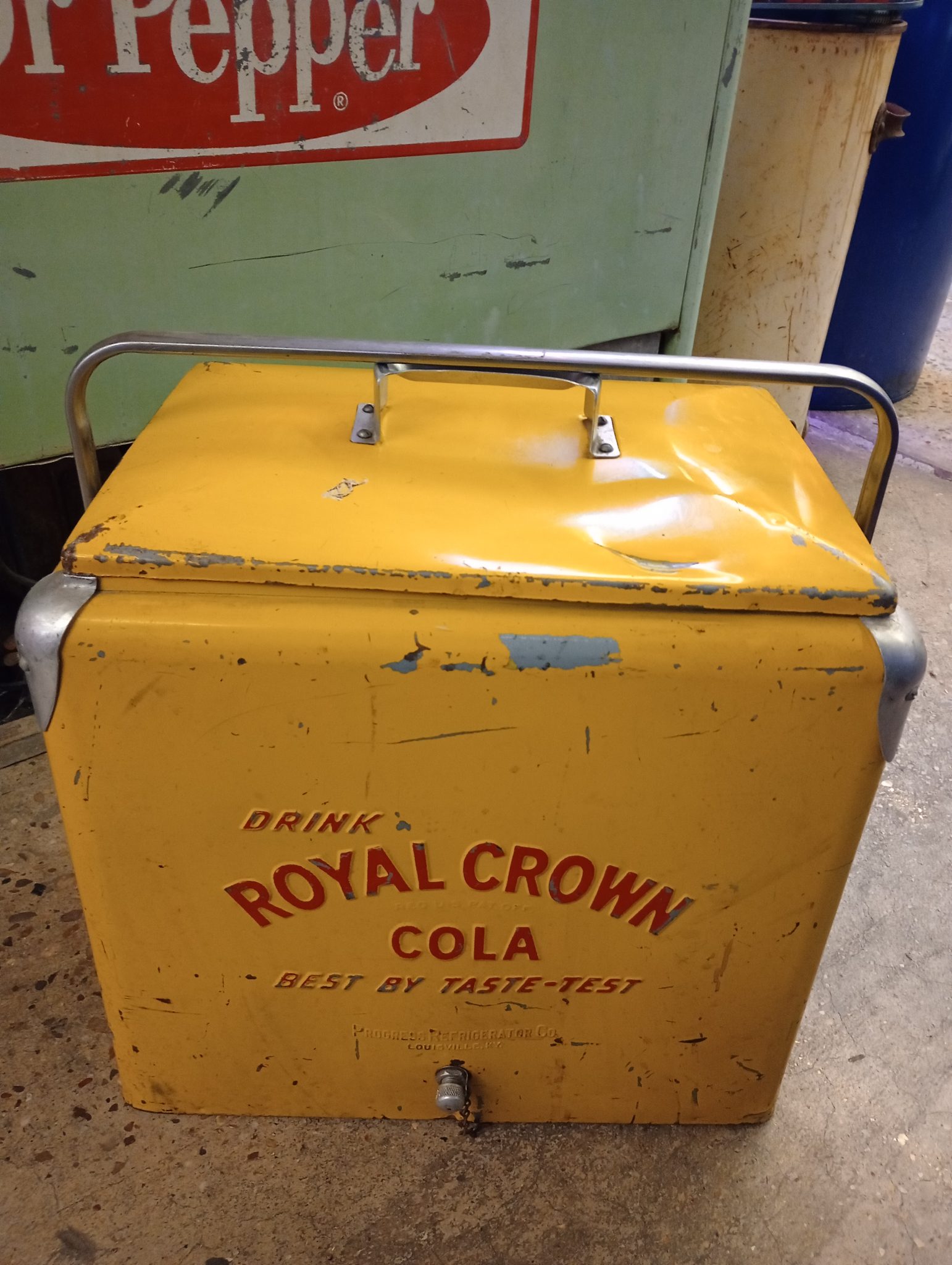 Yellow Royal Crown Cola Cooler – Texas Trucks and Classics